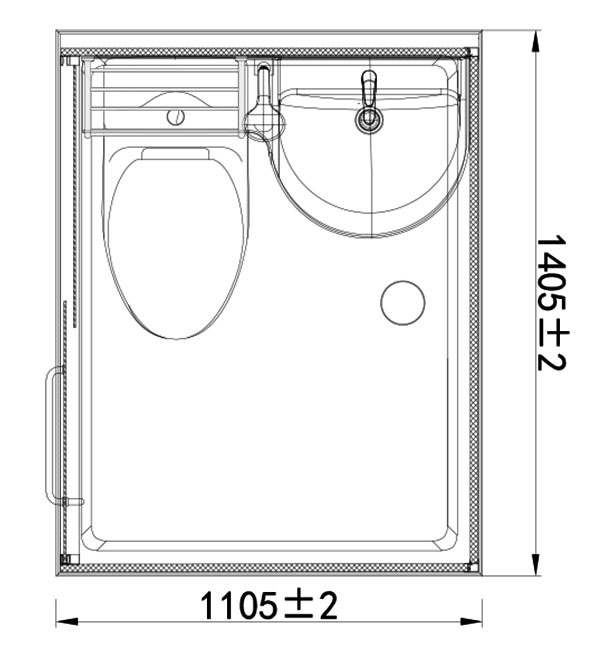 waterproof high quality integrated bathroom modular toilet unit with ...